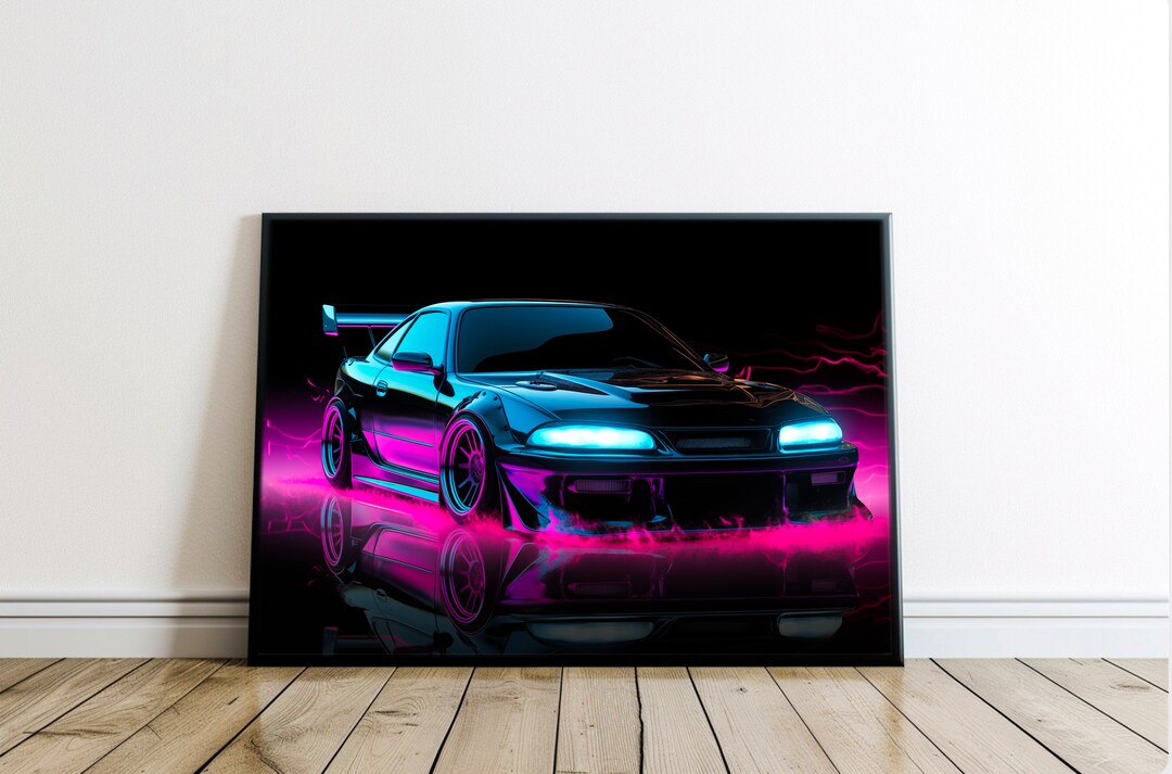 Neon Styling | Vibrant Sports Car | Nissan Silvia | Classic Car ...
