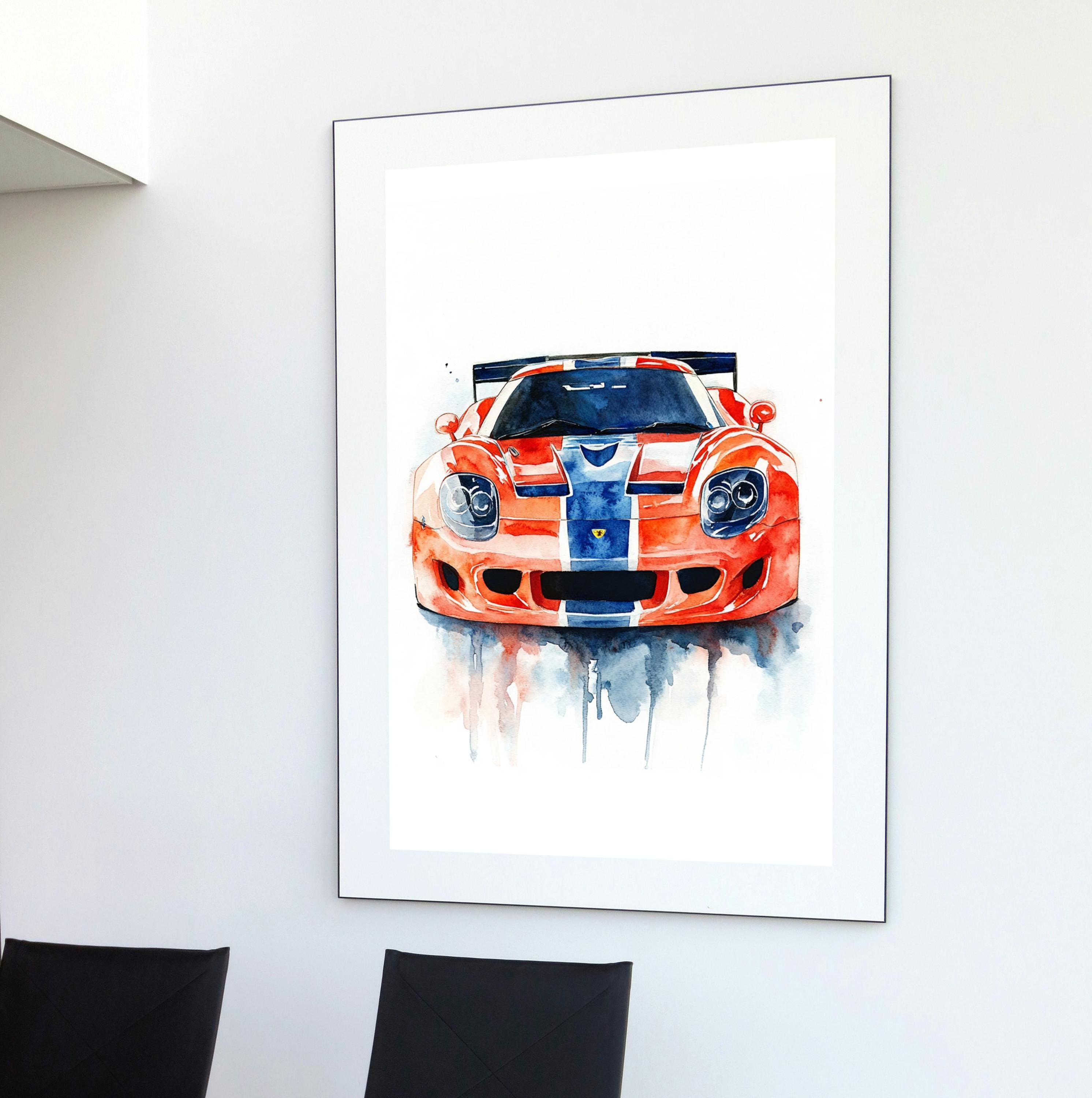 FERRARI Watercolour Painting, Printable Wall Art, Digital Download, Car ...