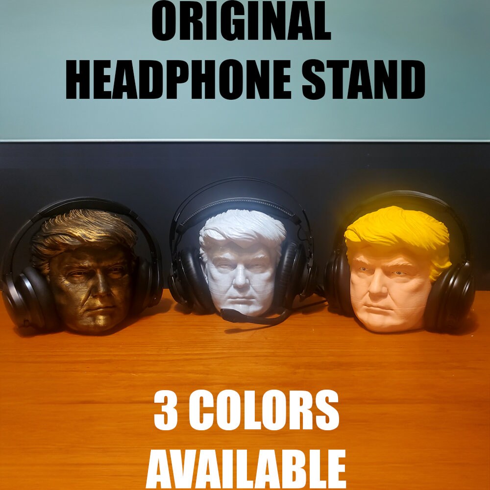 Donald Trump Headphone Stand Gold - Etsy