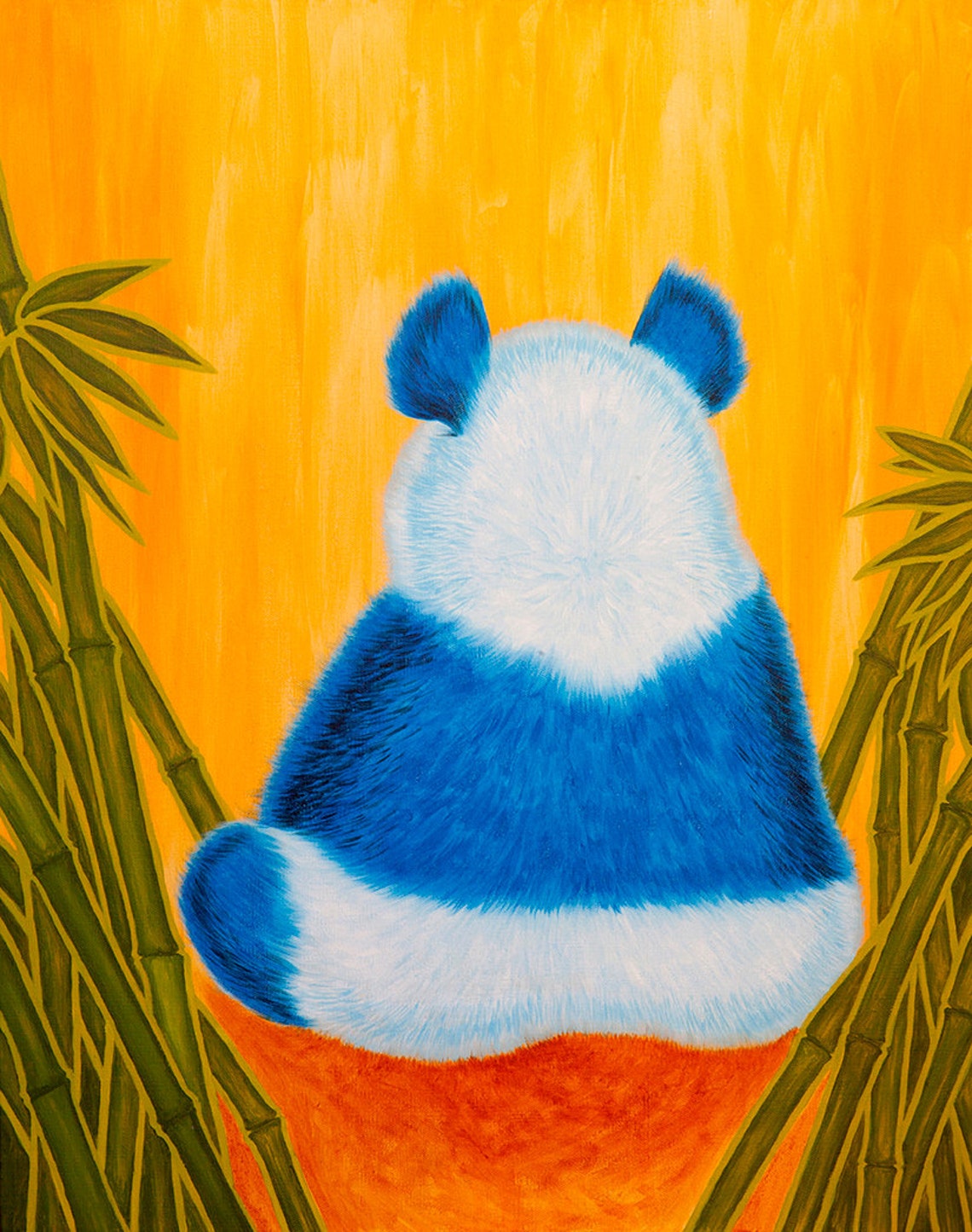 Panda Butt Large Original Acrylic Painting - Etsy