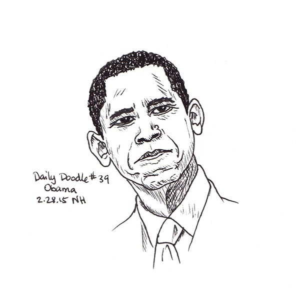 Barack Obama Pencil Drawing