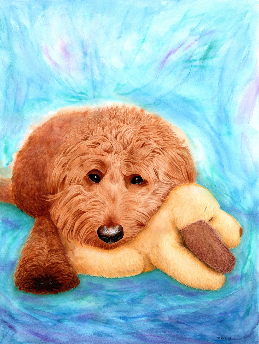 Labradoodle Portrait - Etsy
