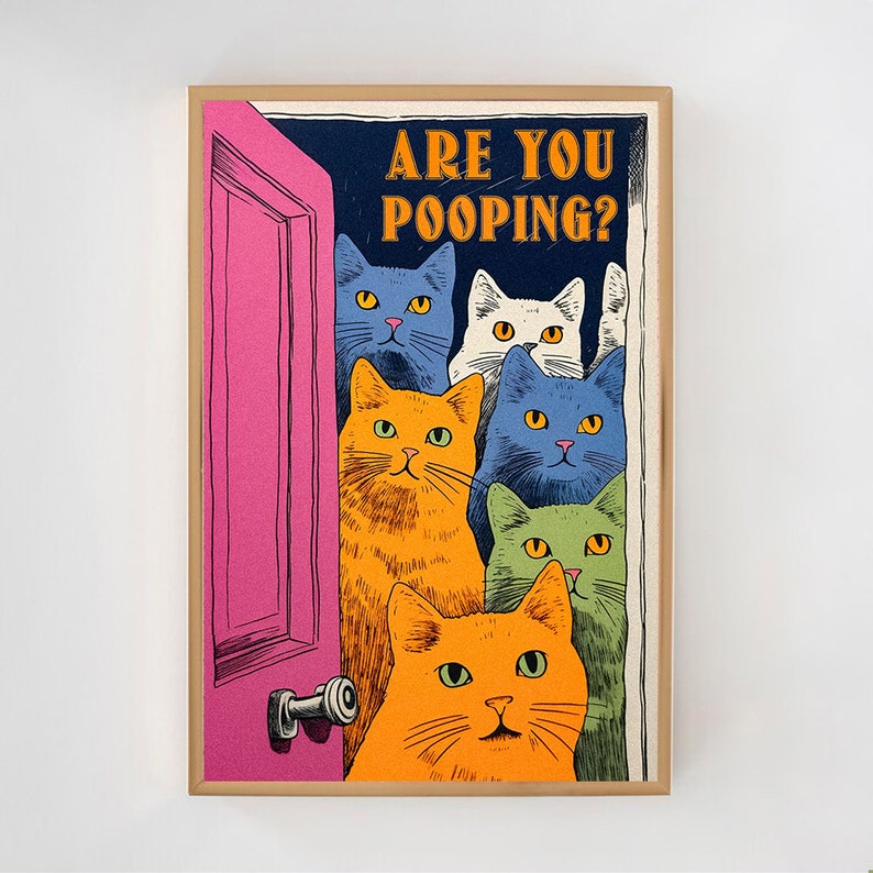 Are You Pooping Poster, Bathroom Wall Decor, Home Decor, Movie ...