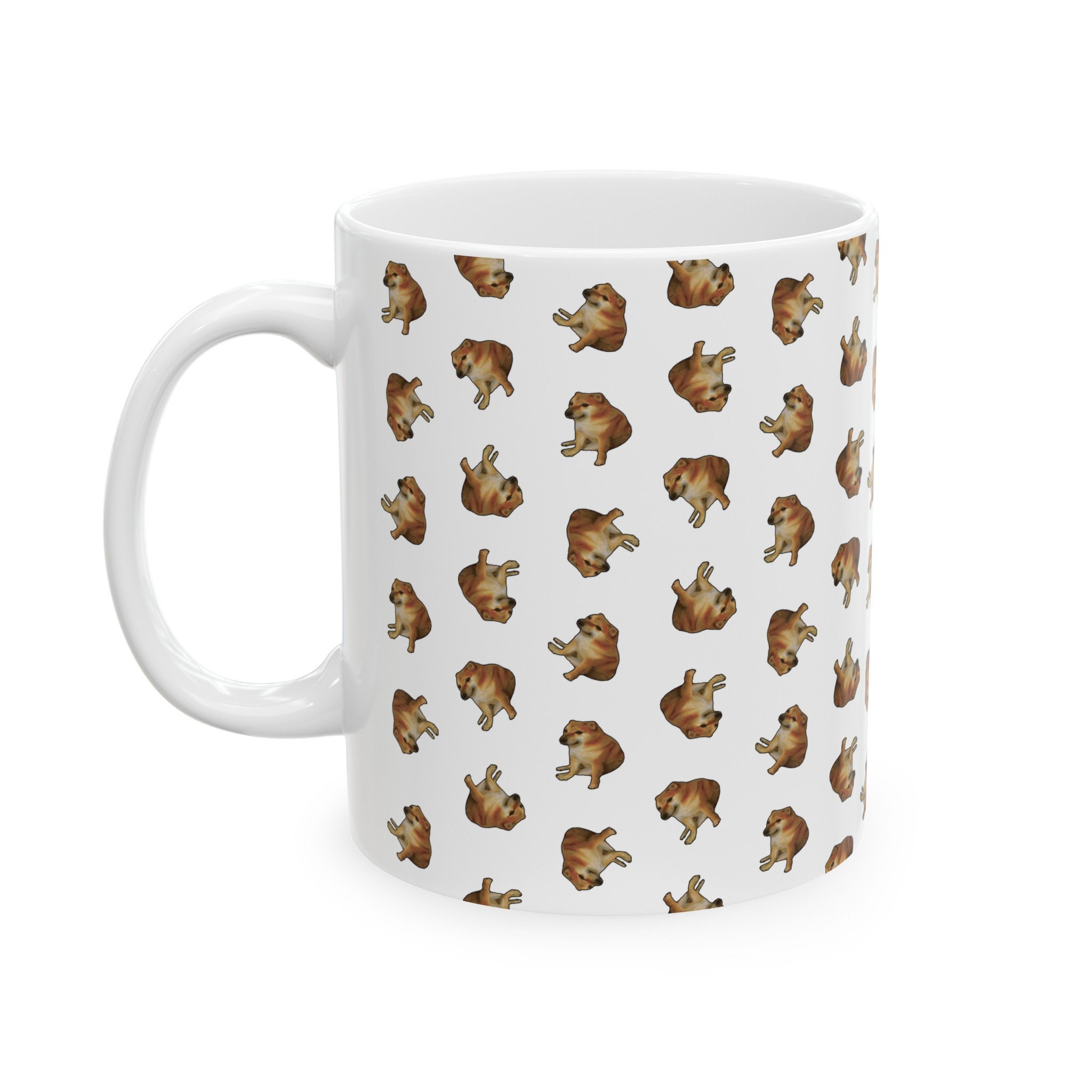 Cheems Pattern Mug Doge Meme Funny Mug Gift Funny Dog Meme Unique Gift ...