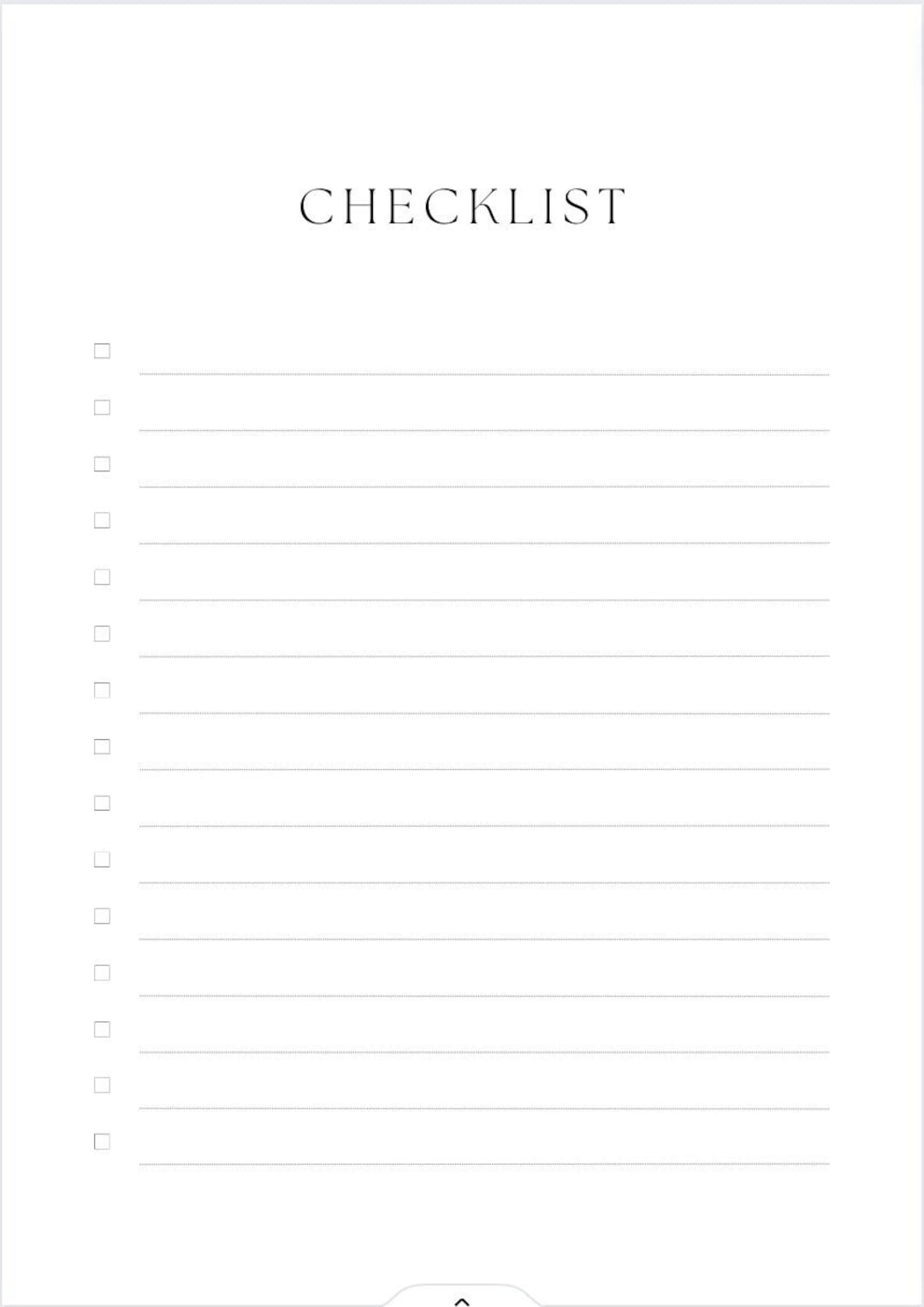 Checklist - Etsy