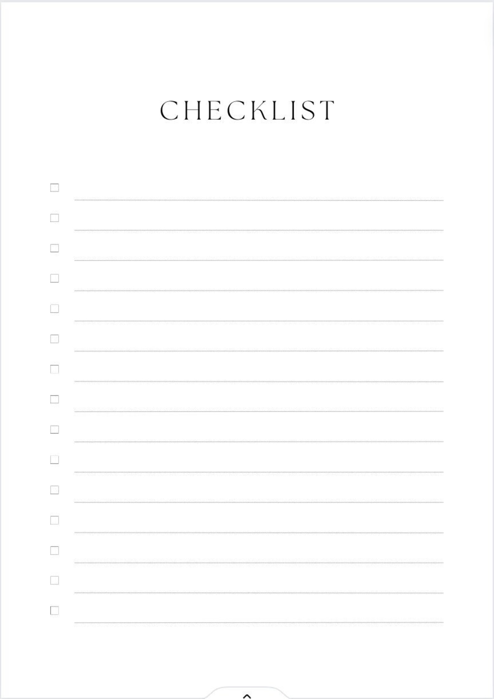 Checklist - Etsy
