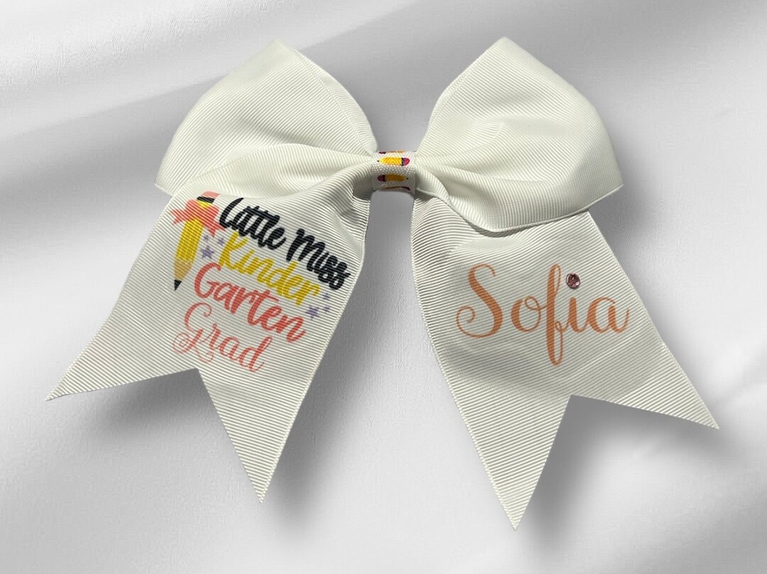 Kinder Graduation Hair Bow With Personalization. - Etsy