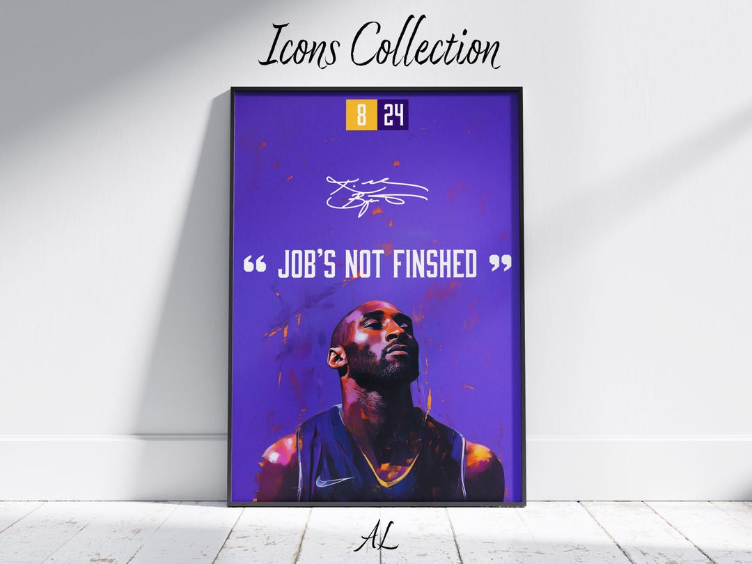 Kobe Bryant Inspirational Quote Poster Motivational Wall Art for Home ...