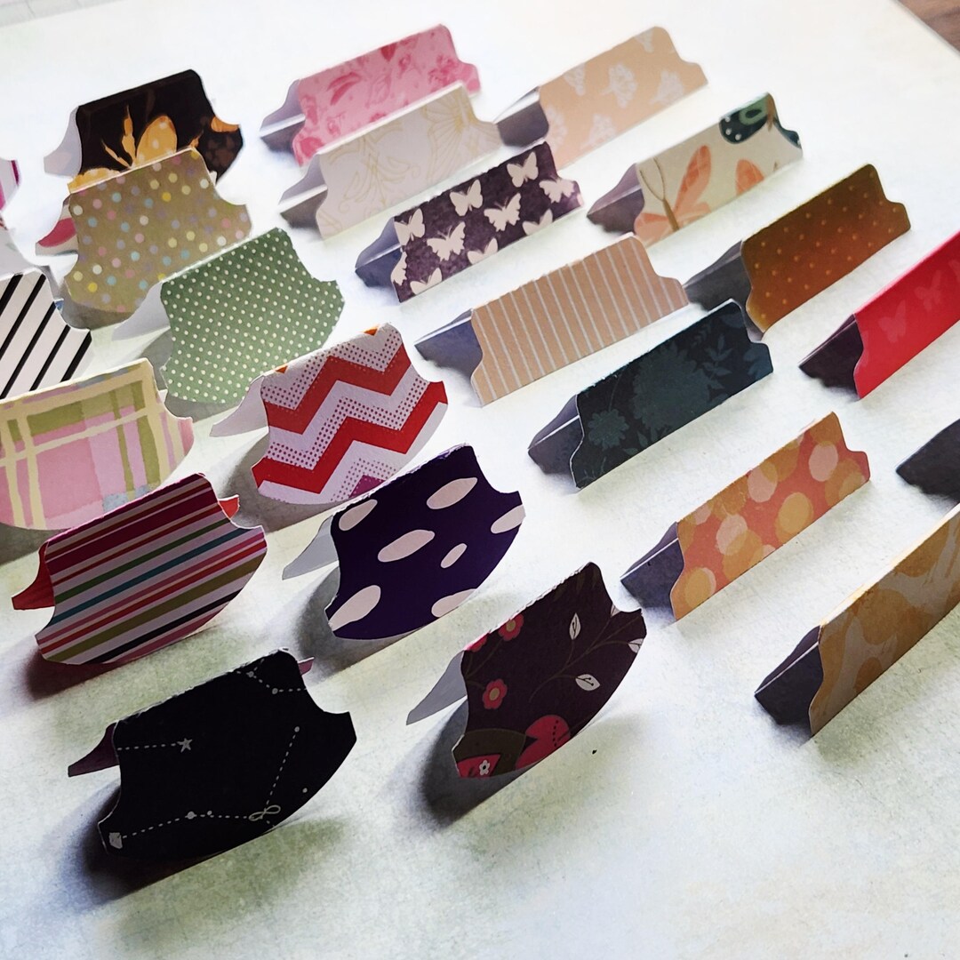 24 Mixed Tab Punch Paper Divider Tabs Make Your Own Embellishments - Etsy