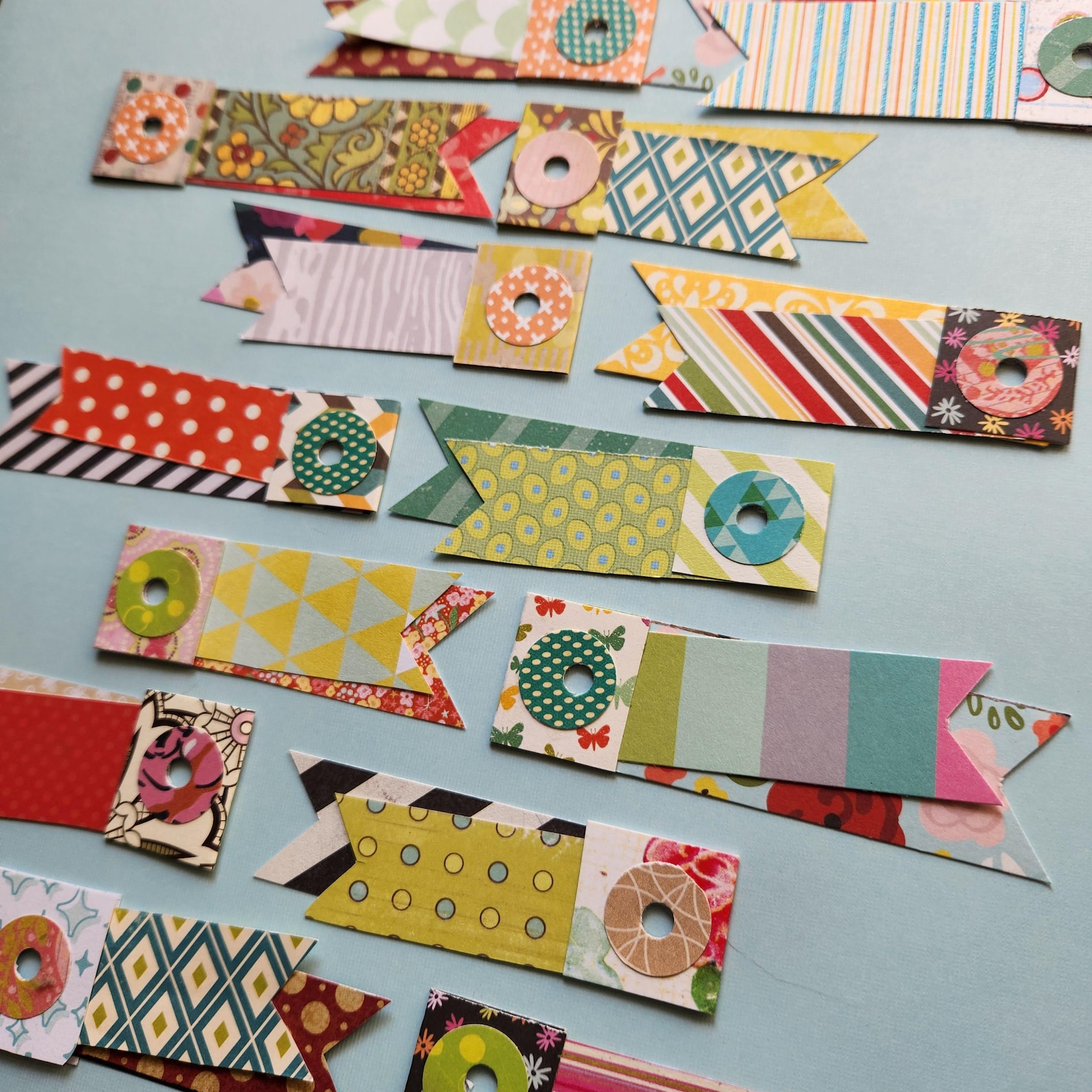 Scrap Flag Tag 10 Embellishments Random Mix - Etsy