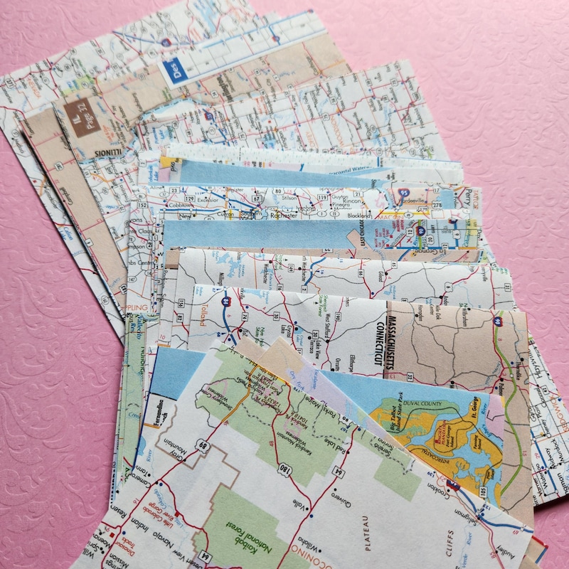 Vintage Real Maps - Etsy