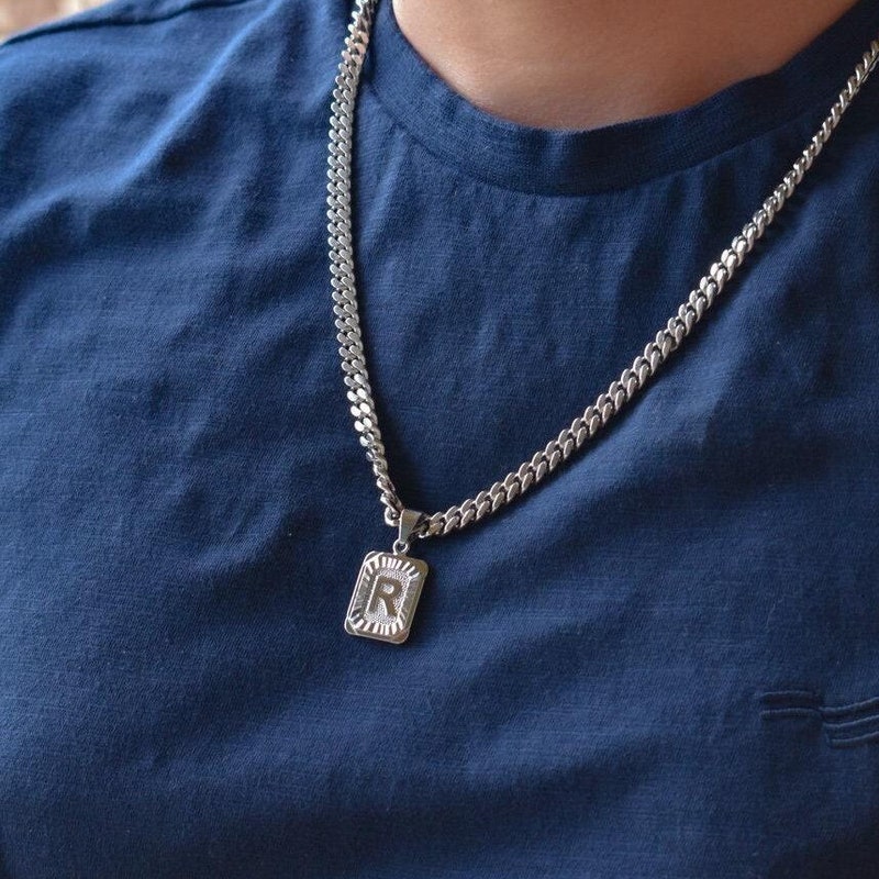 Square R Necklace - Etsy