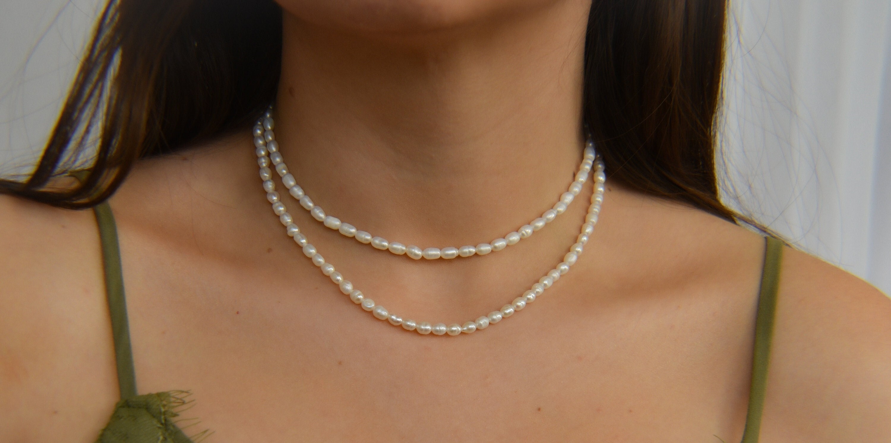 Pearl Choker Necklace, Women Freshwater Pearl Necklace, Pearl Bracelet ...