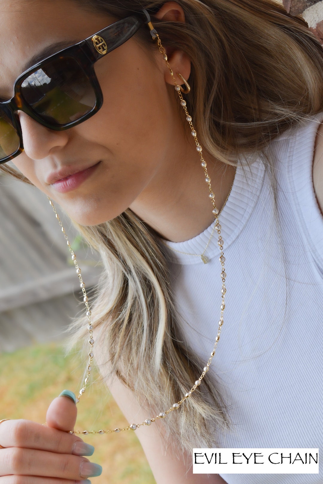Gold Sunglasses Chain - Gold Filled Chain for Eyeglasses Face Mask ...