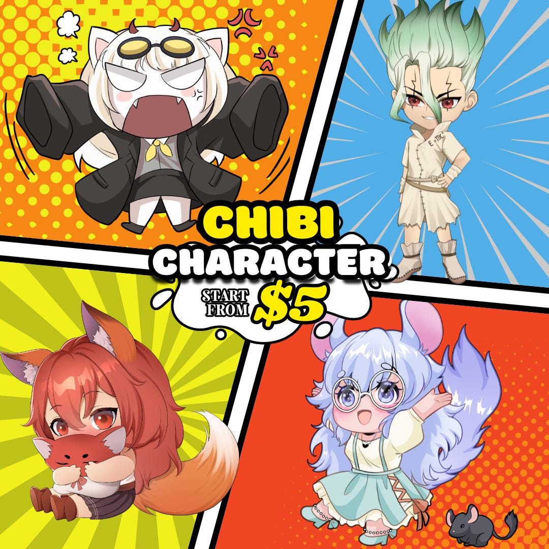 CUSTOM CHIBI, Cartoon, Fanart, Original Character Anime Pngtuber ...