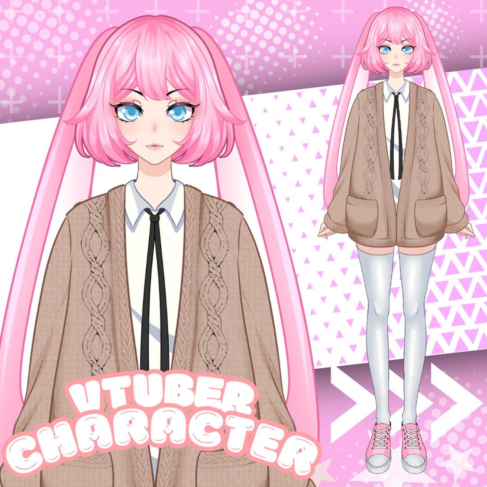 CUSTOM Vtuber Model for Commercial Use, Vtuberrigging, Live 2D Vtuber ...