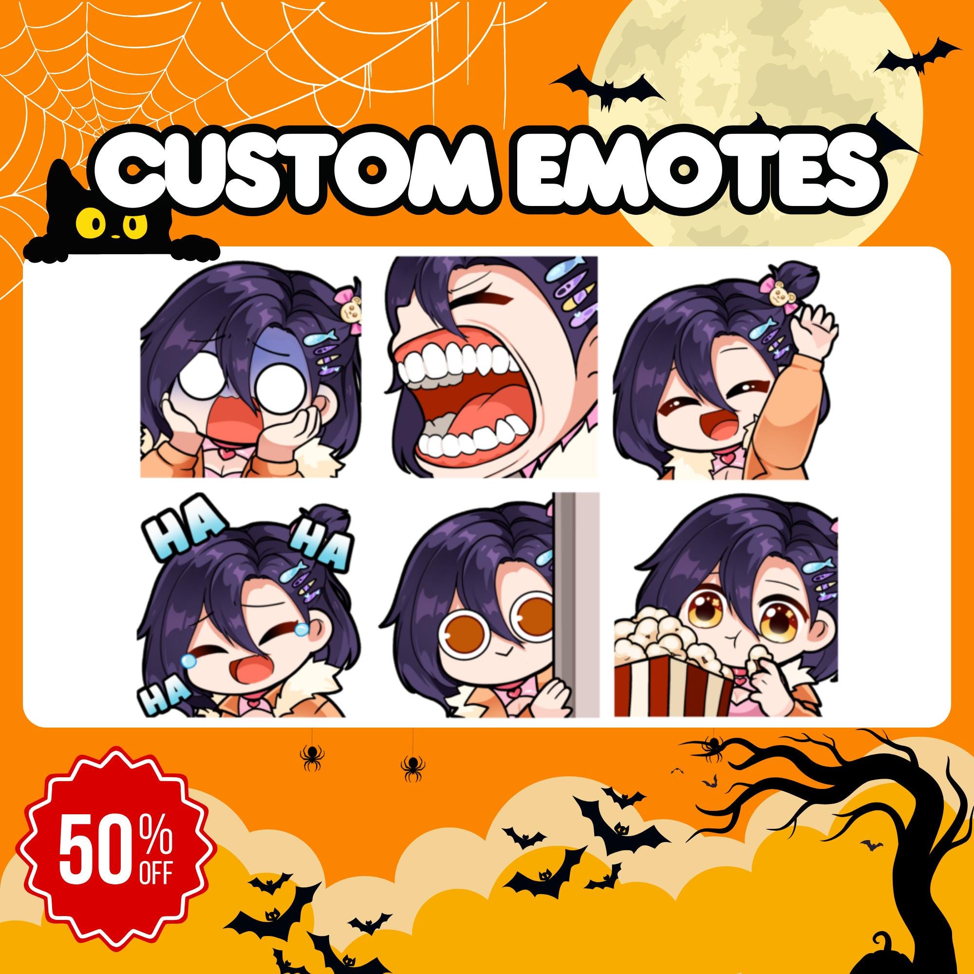 Custom Twitch Emotes Animated Emotes Twitch Emote for Streamer Animal ...