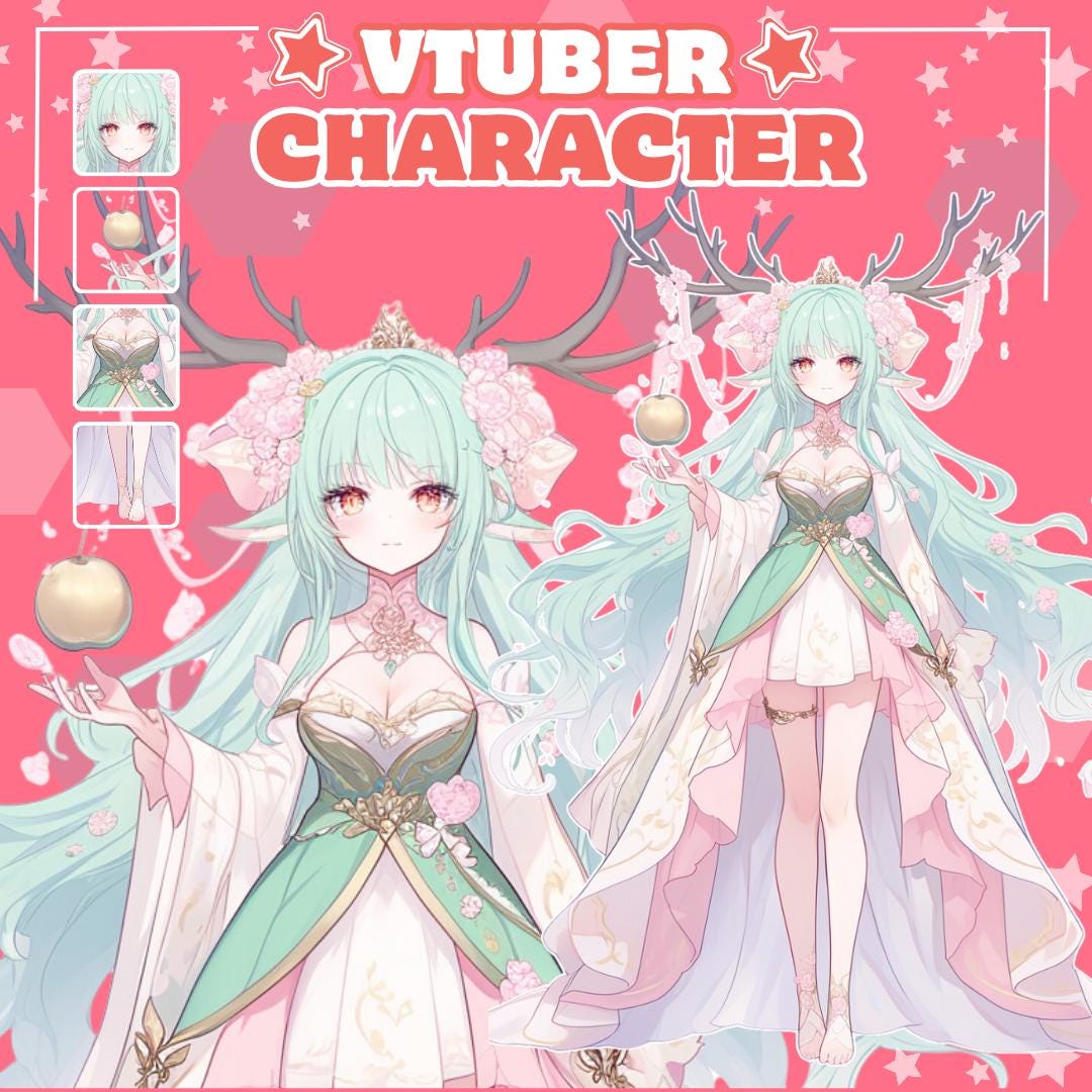 CUSTOM Vtuber Model for Commercial Use, Vtuber Assets, Live 2D Vtuber ...