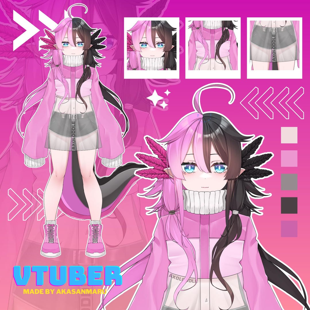 CUSTOM Vtuber Model Free Commercial Use, Vtuber Character, Live 2D Vtuber Model, Vtuber Design ...