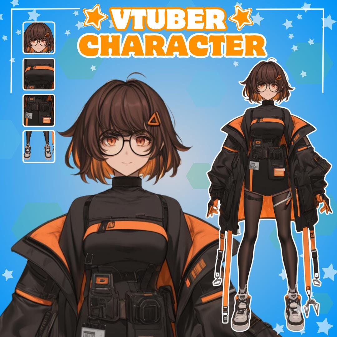 Modelo Vtuber PERSONALIZADO para uso comercial, Modelo Vtuber 2D en ...