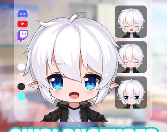 Cute Angel Girl Pngtuber Kawaii Ready for Twitch Streamlabs Vtuber ...