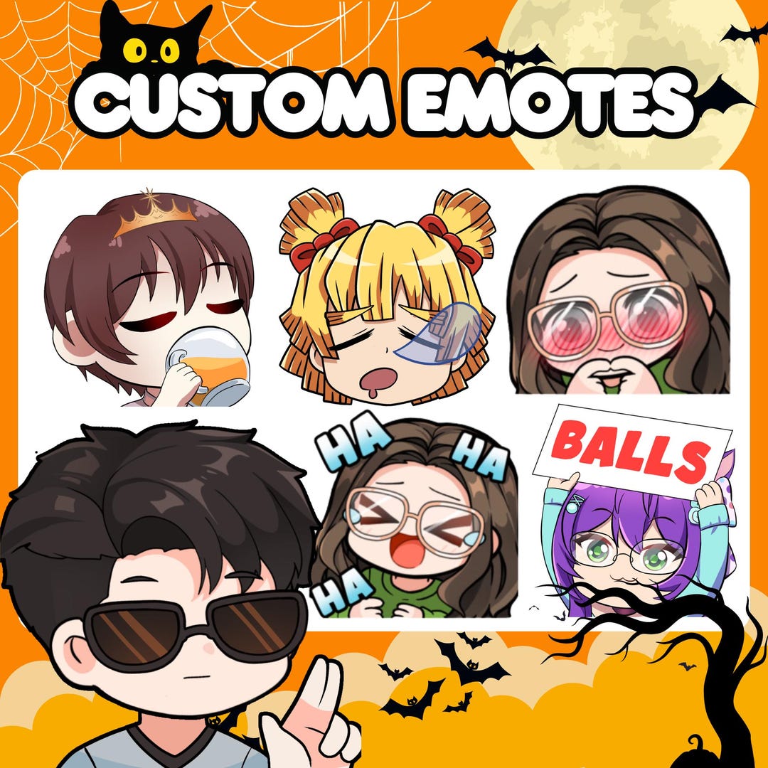 Custom Twitch Emotes, Animated Emotes, Vtuber Emotes, Kick Emotes, Sub ...
