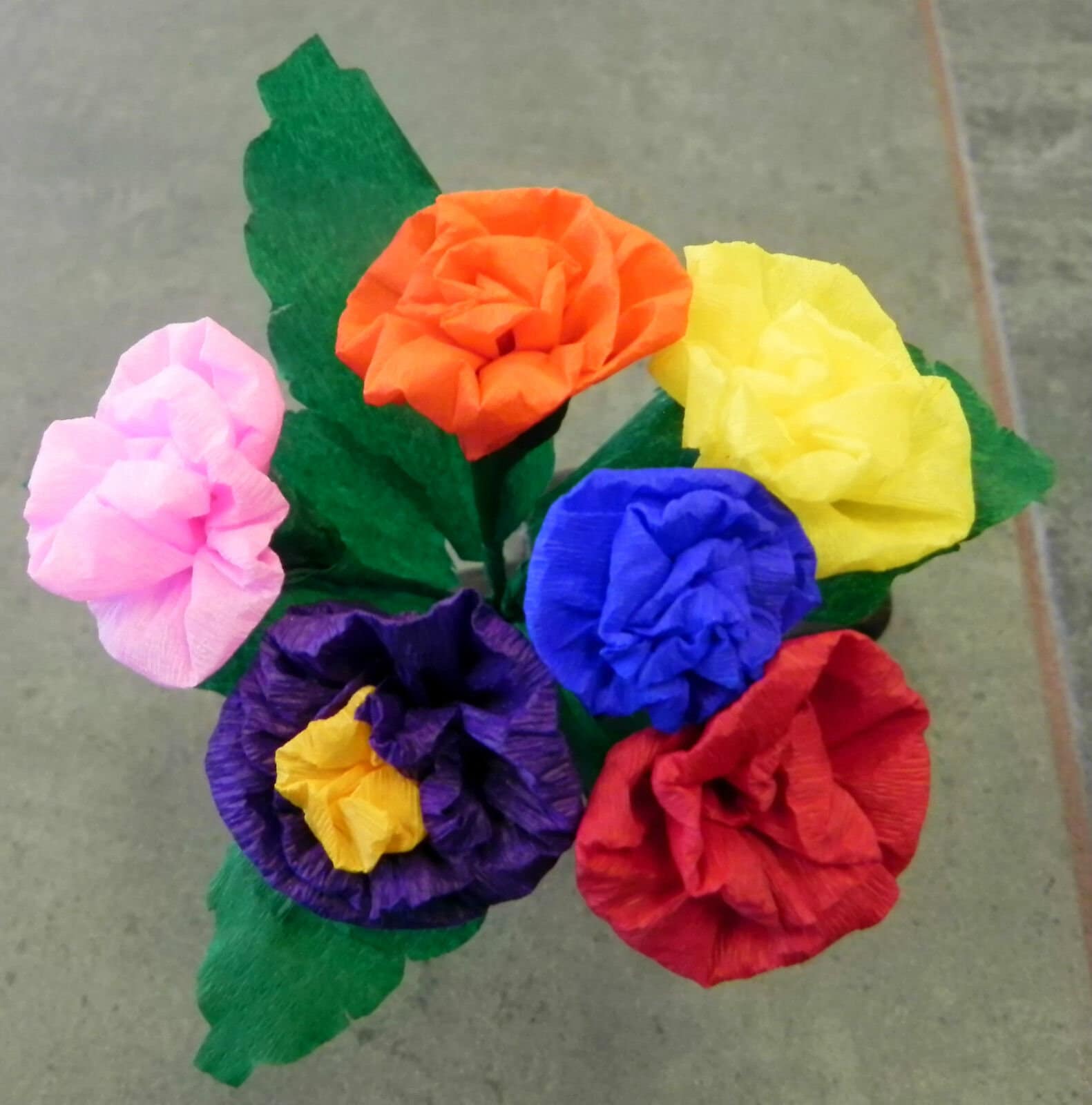 Mexican Paper Flowers Multicolor Set of 6 / Crafts/ Party - Etsy