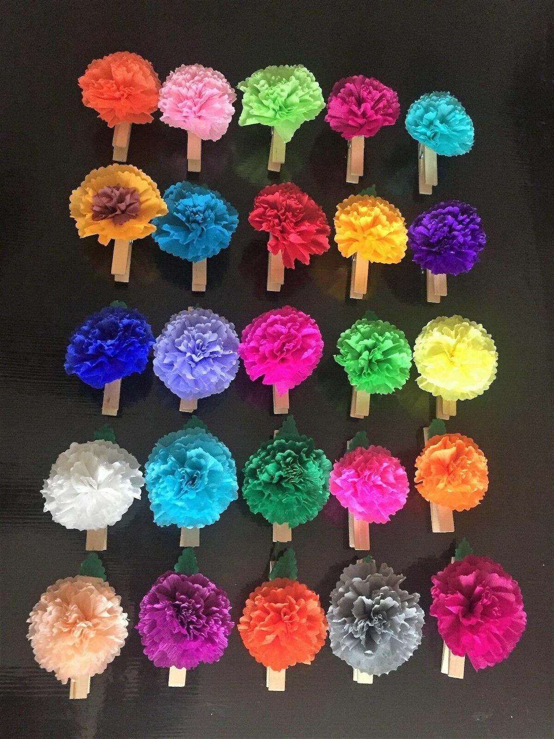 Mexican Crepe Paper Flowers Set of 25 . "we Make Special Orders" - Etsy