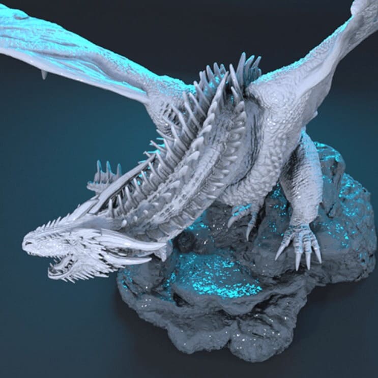 Viserion Ice Dragon GOT 3D Print STL - Etsy Canada