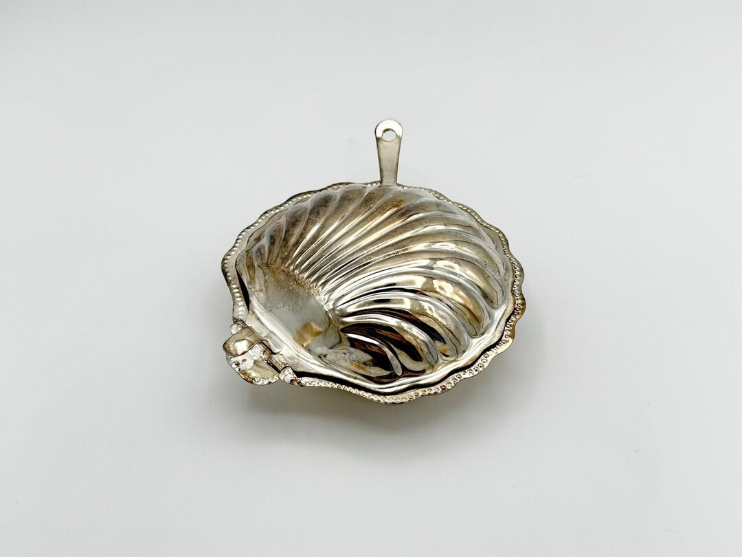Vintage Chrome Shell Butter Dish Butter Knife and Dish Set - Etsy