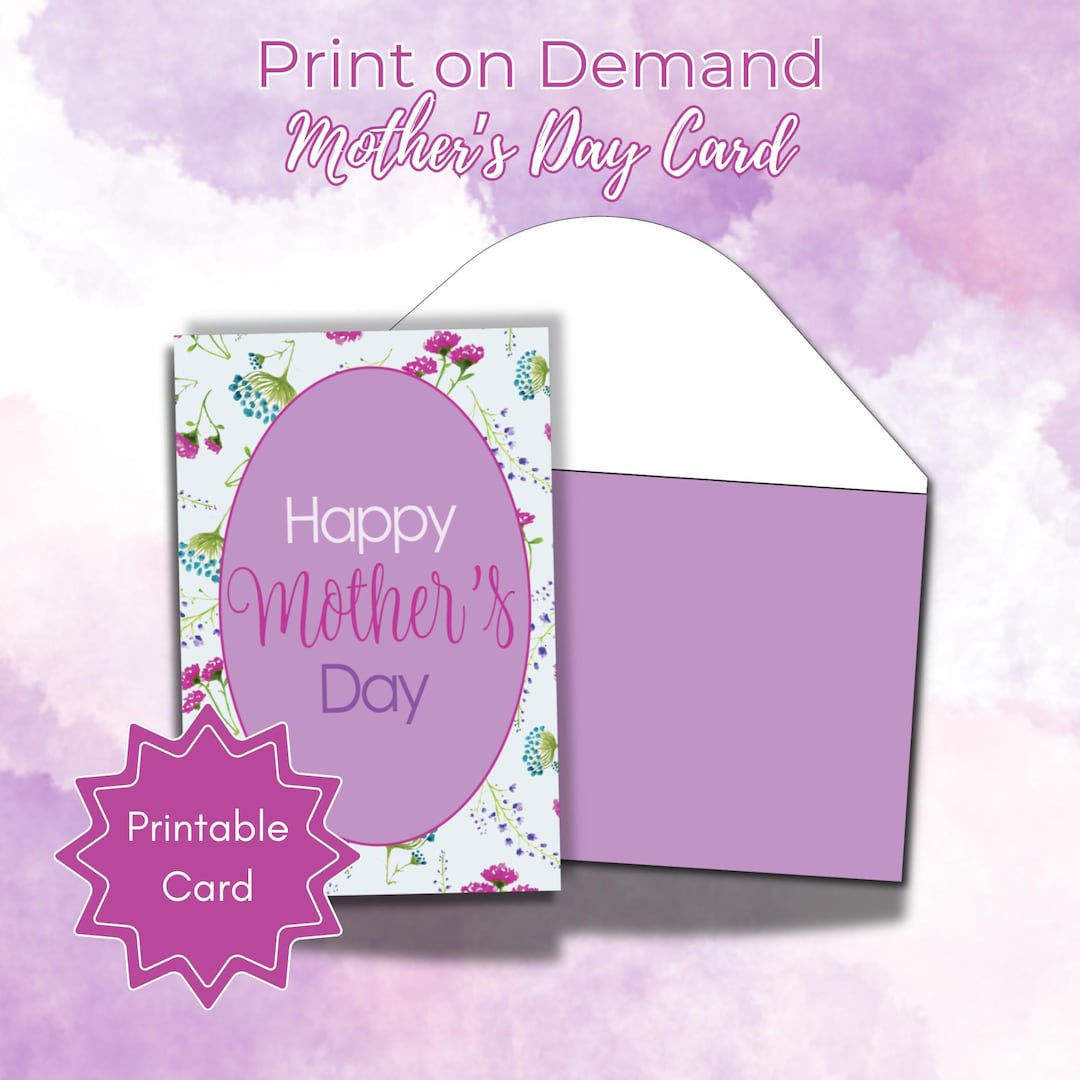 Printable Mother's Day Card to Print at Home Card for Mom Blank 4x6 ...