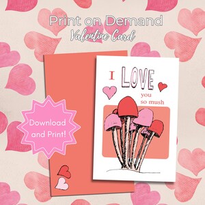 Printable Valentine's Day Card, Print at Home Valentine's Day, Card for ...
