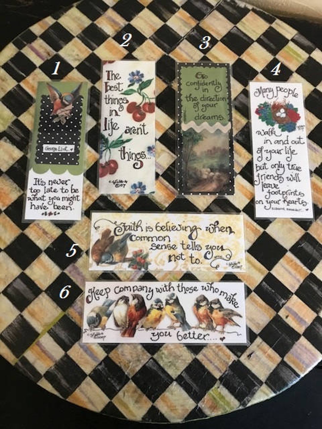 Inspirational Bookmarks-cindy Grubb_for His Glory-#1-6, Calligraphy ...