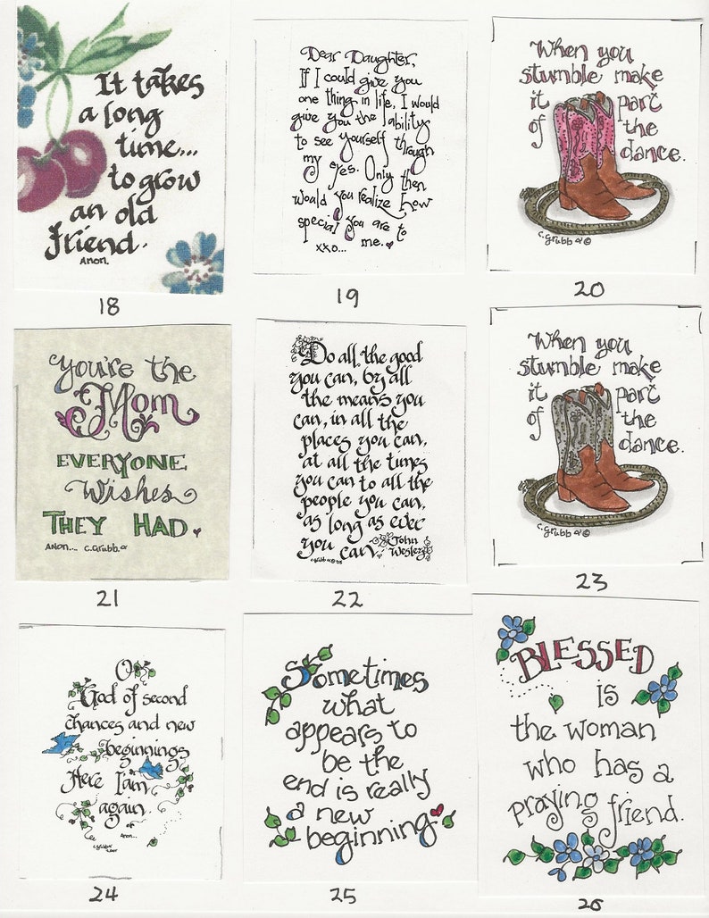 41 INSPIRATIONAL Prints to Choose From--framed Mini's by Cindy Grubb ...