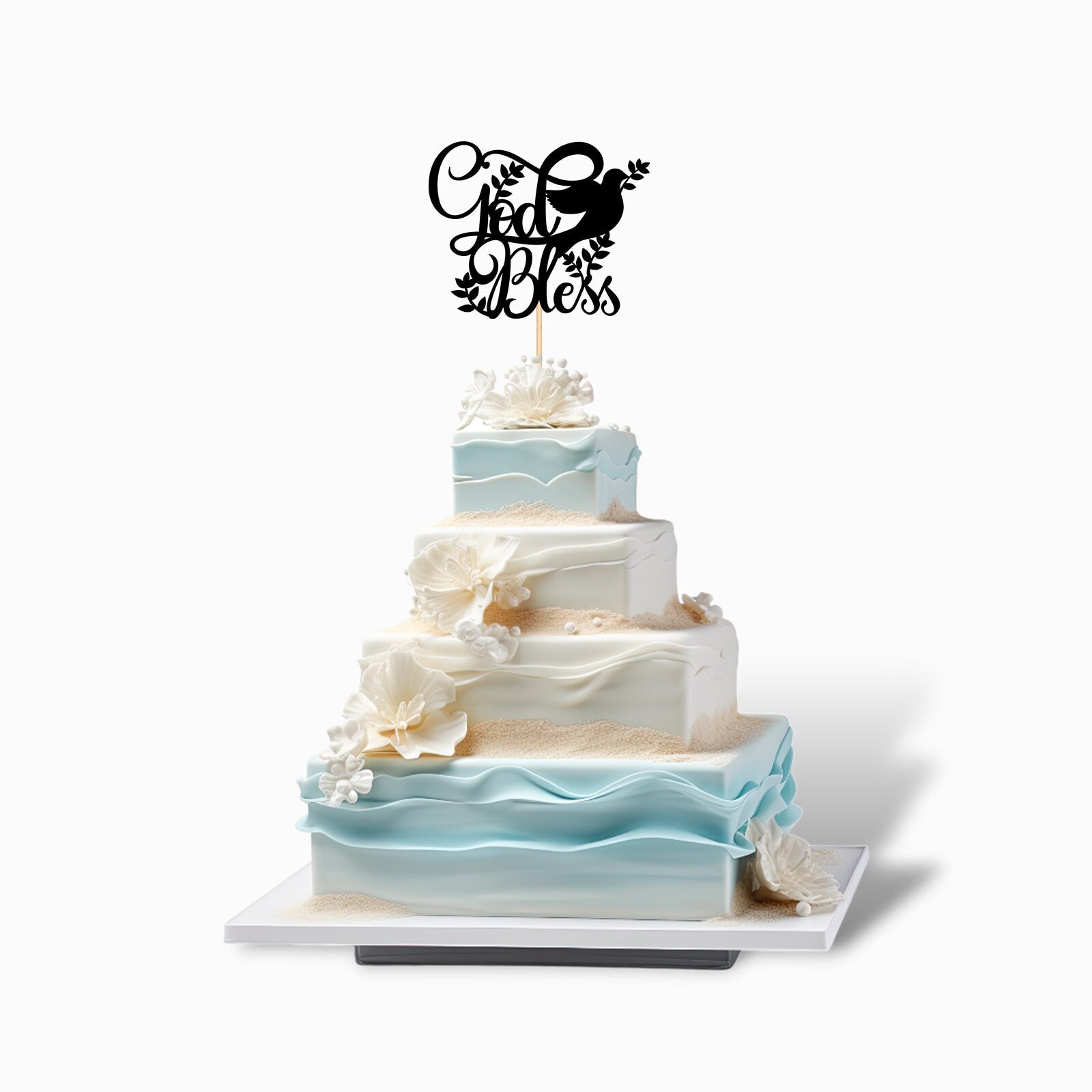 Baptism Glitter Cake Topper, Baptism, Glitter, Cake Topper, Religious ...