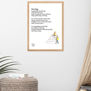 First Day - Original Poem for the First Day of School - Unique Piece - Etsy