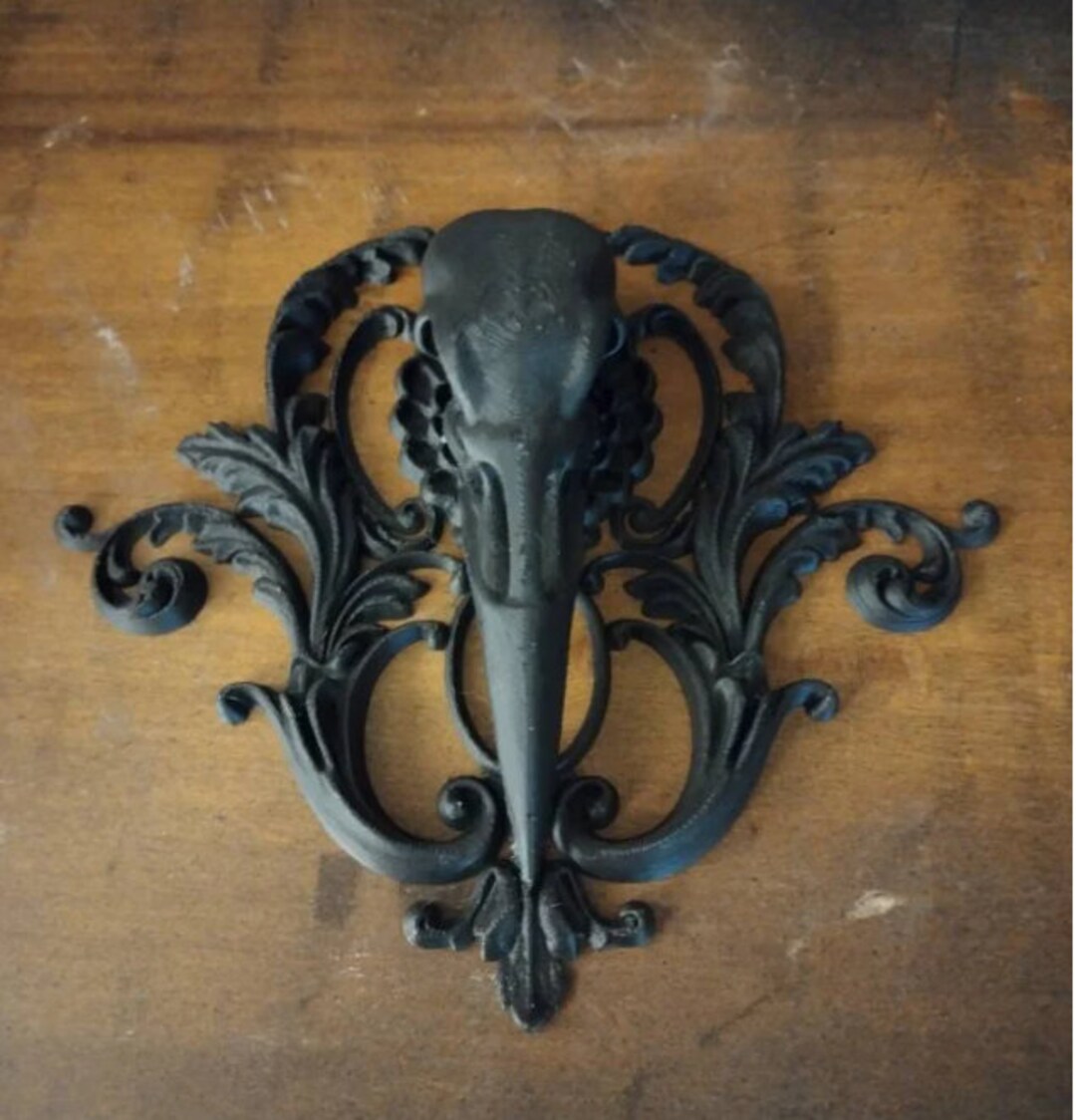 Raven Skull Applique - Etsy