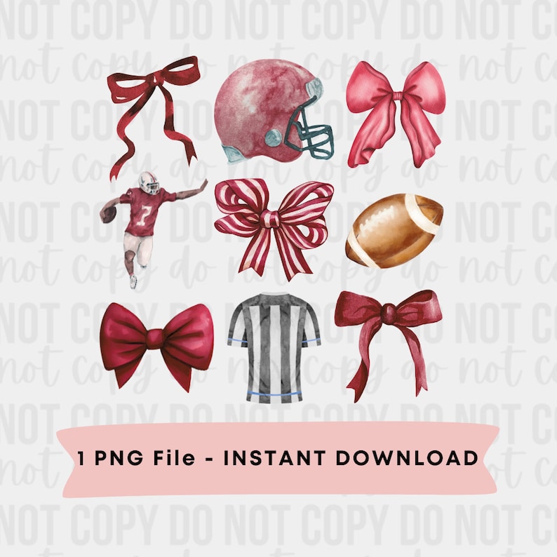 Football Coquette Bows, Football PNG, Football Coquette - Etsy