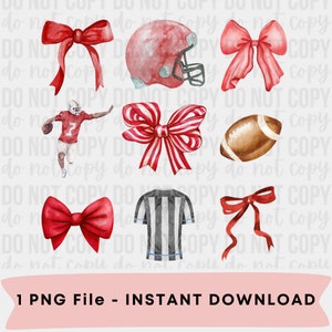 Football Coquette Bows, Football PNG, Football Coquette - Etsy