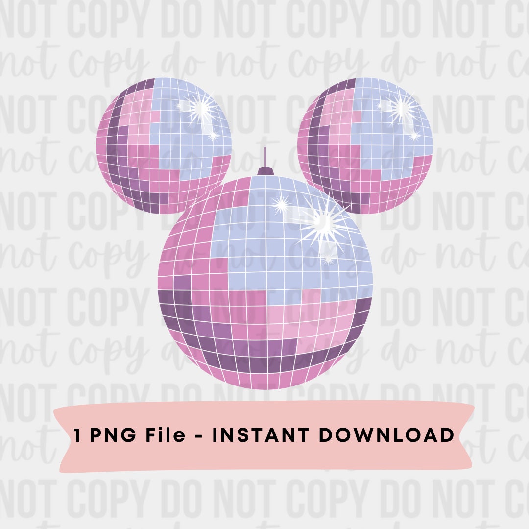 Mouse Mirrorball Head Pink, Mouse Discoball - Etsy