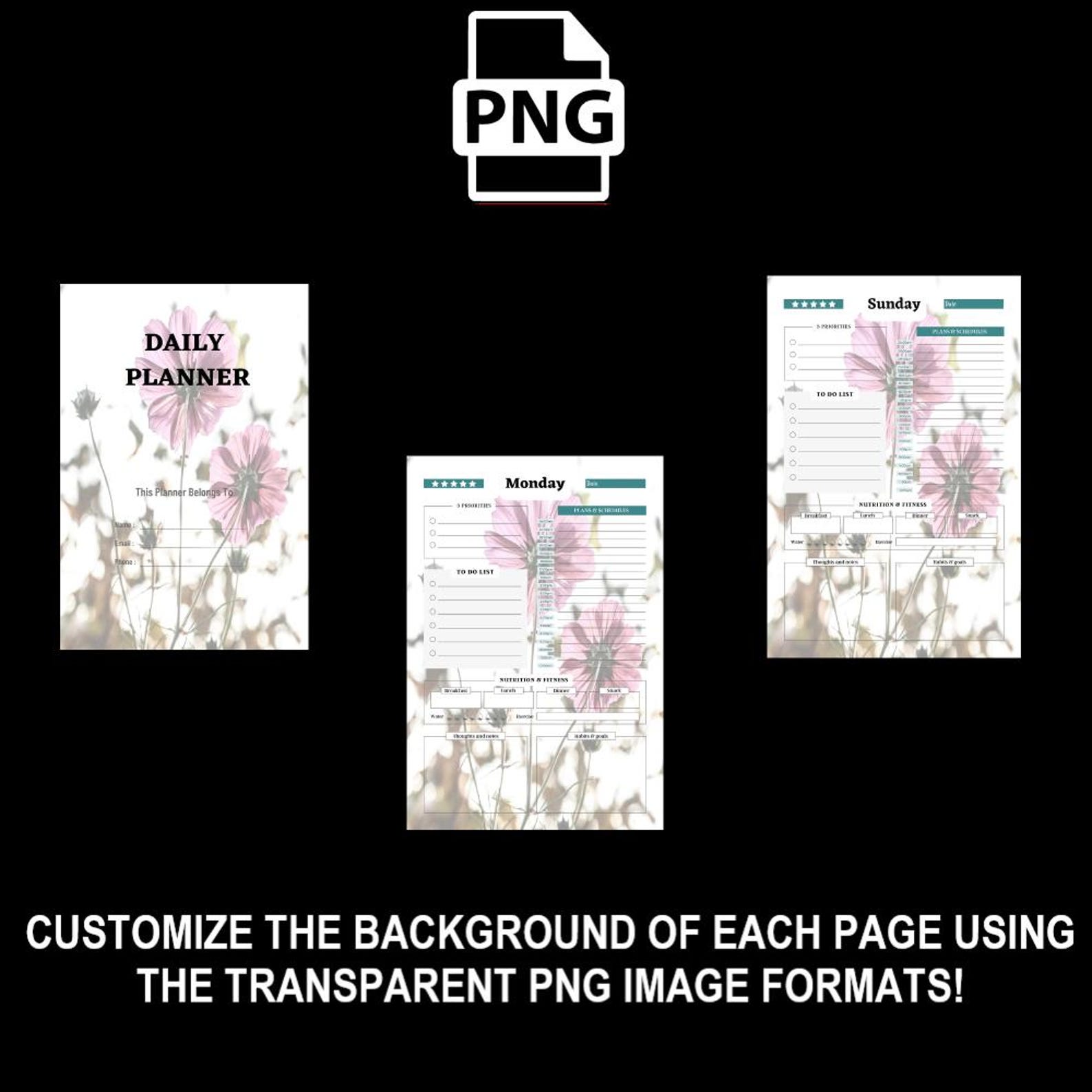 Printable & Easy-to-use 7-day Digital Daily Planner Template (sunday to ...