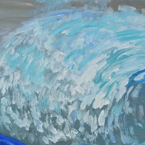 Rolling Wave Large Art Acrylic Painting Abstract Sea Art Home Hanging ...