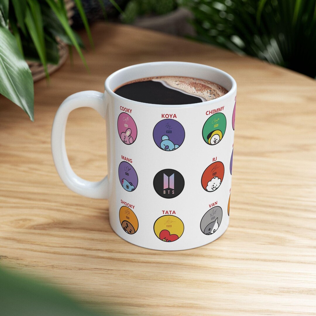BTS BT21 Character Coffee Mug - Cute K-pop Collectible for BTS Army ...