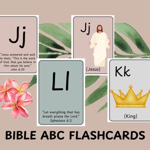 ABC Bible Flash Cards for Kids | Printable Bible Activity | ABC Bible ...