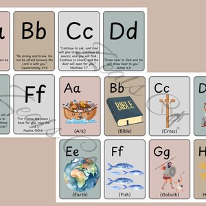 ABC Bible Flash Cards for Kids | Printable Bible Activity | ABC Bible ...