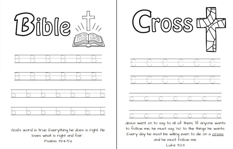 Alphabet ABC Scripture Tracing Cards, Bible Verse Activity, Homeschool ...