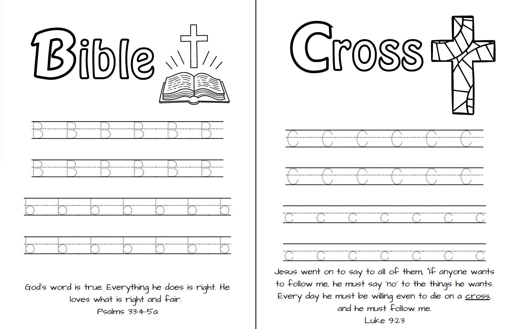 Alphabet ABC Scripture Tracing Cards, Bible Verse Activity, Homeschool ...