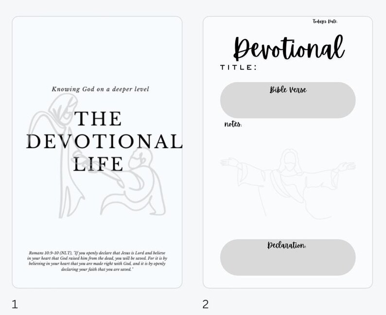 Simple & Modern Fillable Devotional Life Journal - Etsy