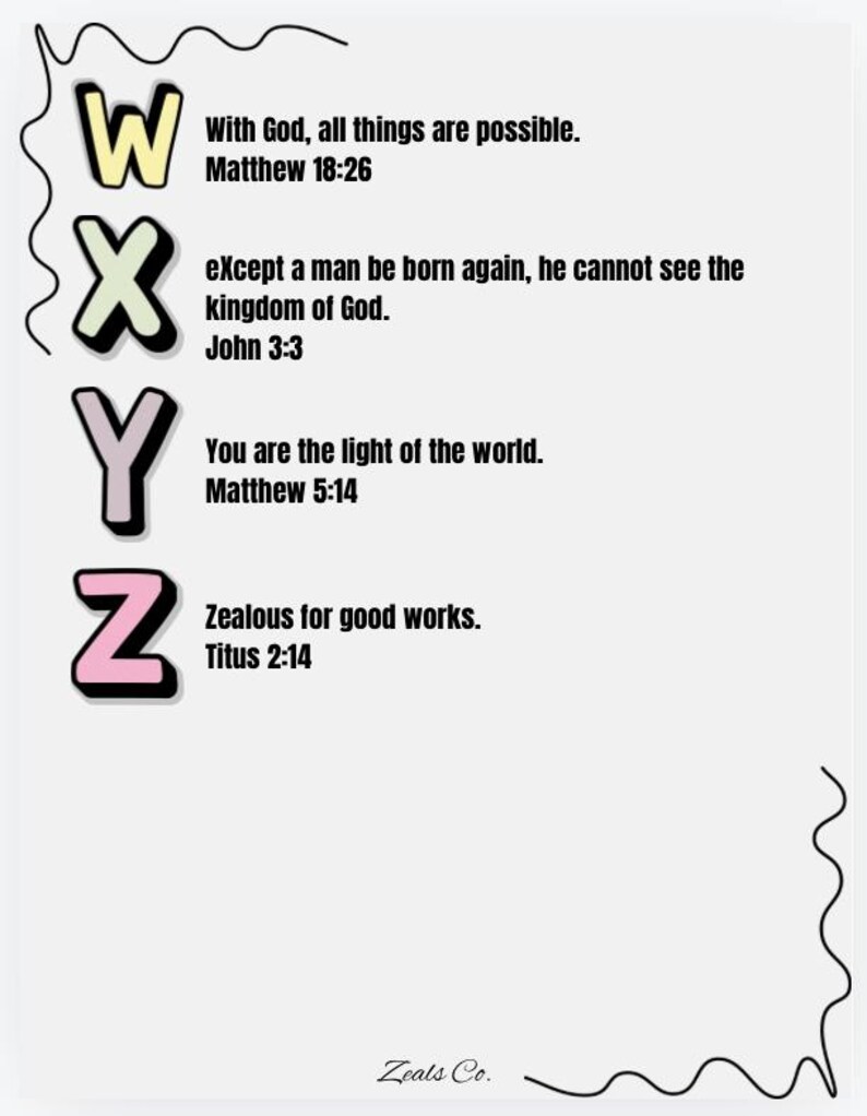 The Gospel Alphabet | Printable Bible Activity | ABC Bible Verse | A-Z ...