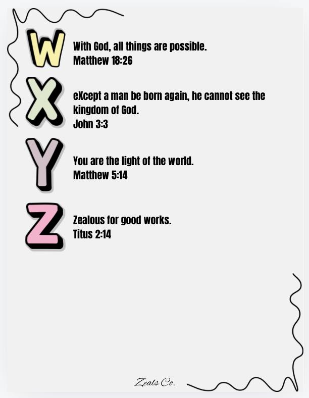 The Gospel Alphabet | Printable Bible Activity | ABC Bible Verse | A-Z ...